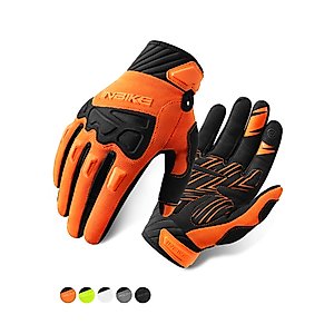 INBIKE Mountain Bike Gloves for Men Knuckle Guard Padded Men's Cycling Gloves Breathable for MTB Motocross Racing Dirtbike