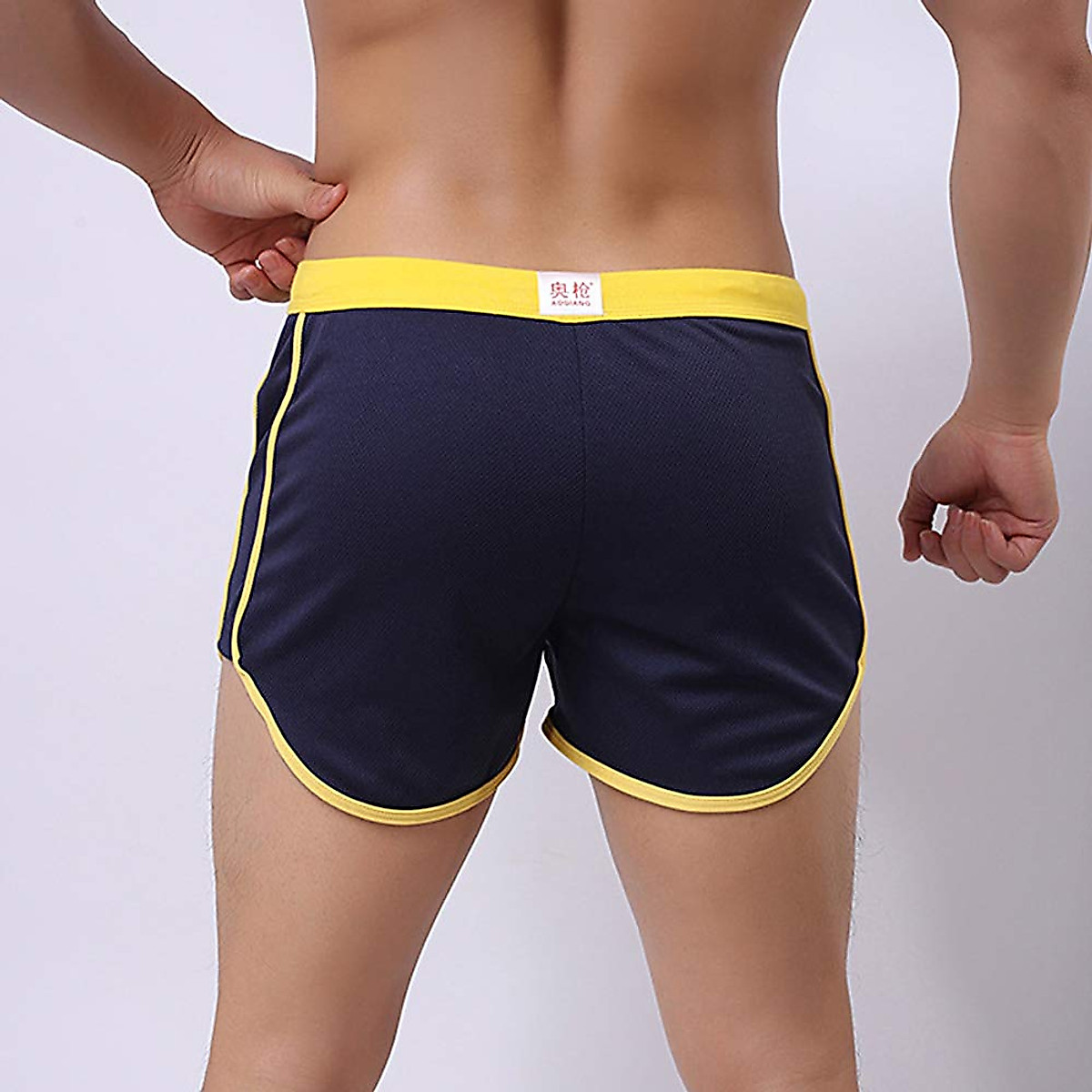 Rexcyril Men's Running Workout Bodybuilding Gym Shorts Athletic Sports Casual Short Pants Small Navy