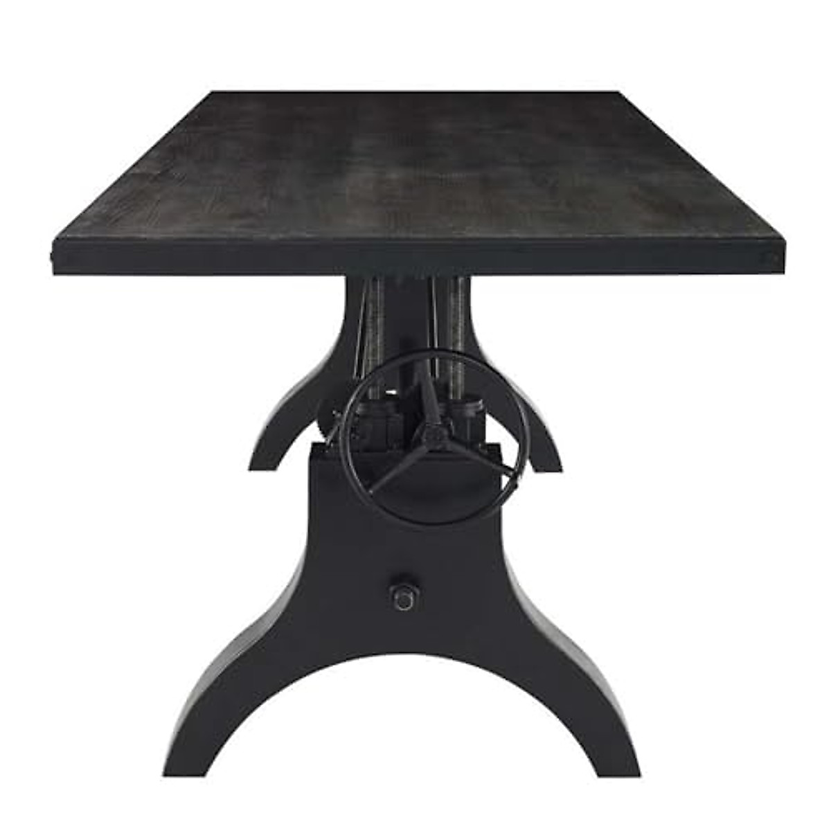 Modway 96" Crank Height Adjustable Rectangle Conference Dining Table, Black