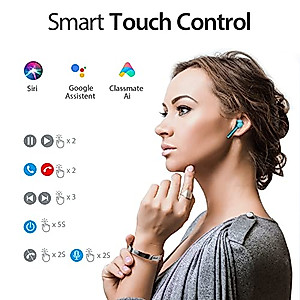 Wireless Earbuds Bluetooth 5.3 Ear Buds 4-Mics Clear Call ENC Noise Cancelling Earphones 30H Playtime Deep Bass Wireless Earbuds Waterproof Sports Earbud & In-Ear Headphones for iPhone Android (Green)