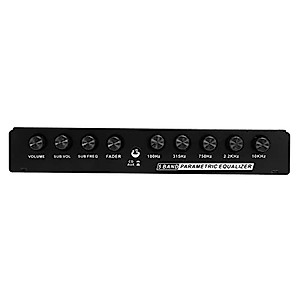 SIGRID 5-Band Car Audio Equalizer, Adjustable 5 Bands EQ Car Amplifier Graphic Equalizer with CD/AUX Input Select Switch,Black