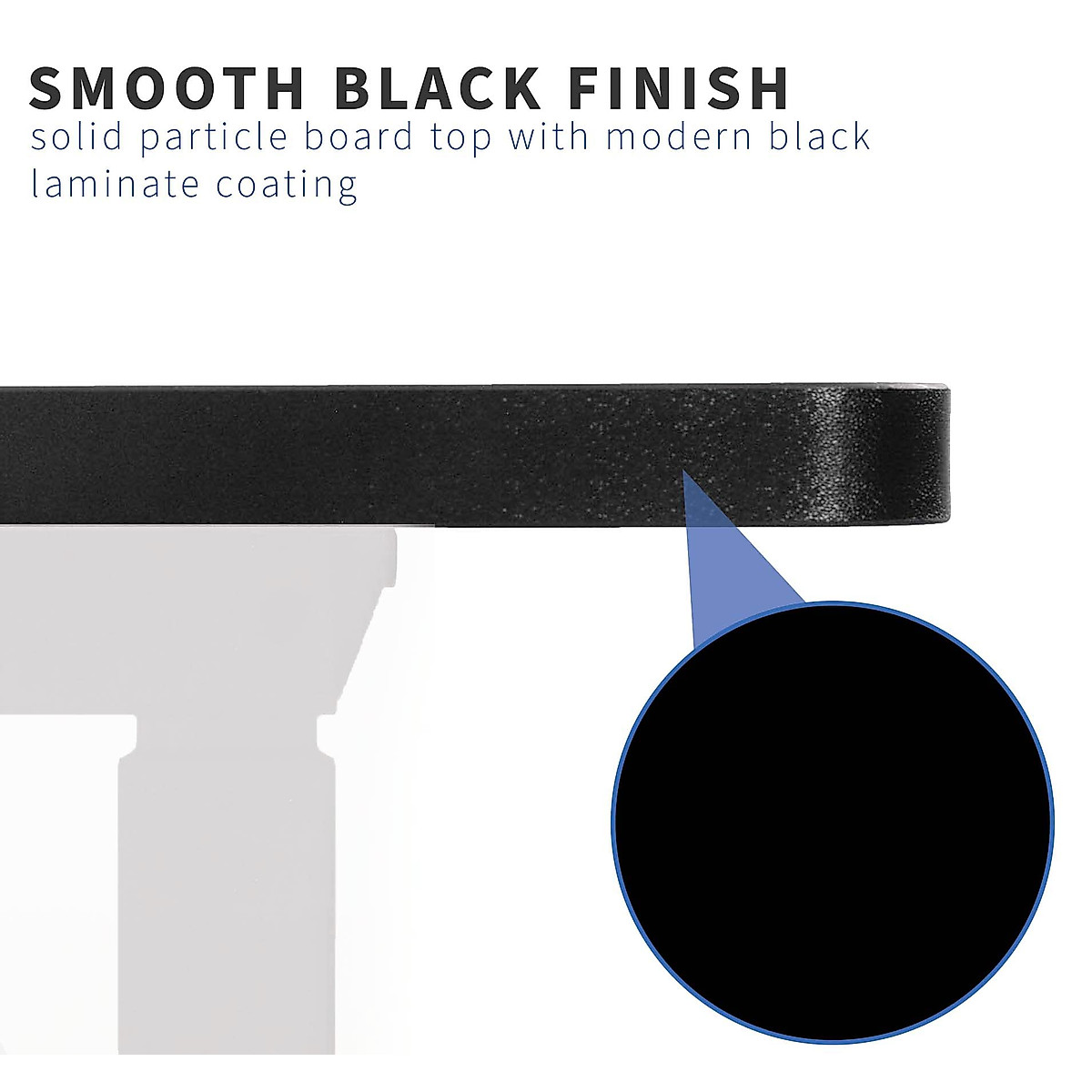 VIVO Universal 58 x 35 inch Reversible Corner Table Top for Standard and Sit to Stand Height Adjustable Home and Office Desk Frames, Black Desktop, DESK-TOP60R-B