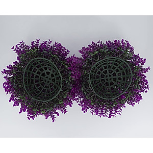 Yanunbx Artificial Topiary Trees Ball, Lifelike Plants Leaf Boxwood Decor Cone for Wedding,Home,Front Patio,Planter,Deck,Garden,Backyard,B-35cm