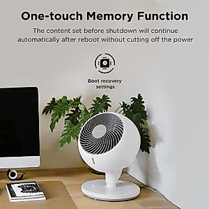 AIRMATE Large Air Circulator Fan for Bedroom, 120°+90°Oscillating Fan with Remote,12in Quiet Cooling Fans, Personal Floor Fan with Timer,10 Speeds DC Fan for Home, Office, Dorm [White]