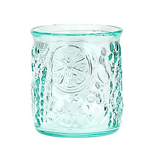 Amici Home Frutta DOF Glass | 12 Oz | Italian Made, Recycled Green Glass | Drinking Glass for Whiskey, Bourbon, Juice, Cocktails, Fresh Drinks (Set of 6)
