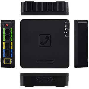 2-Port VoIP SIP Phone Adapter - GT202 Wireless Router, Supports WiFi Asterisk ATA VOS FXS Fax. Suitable for Home or Business (Black)