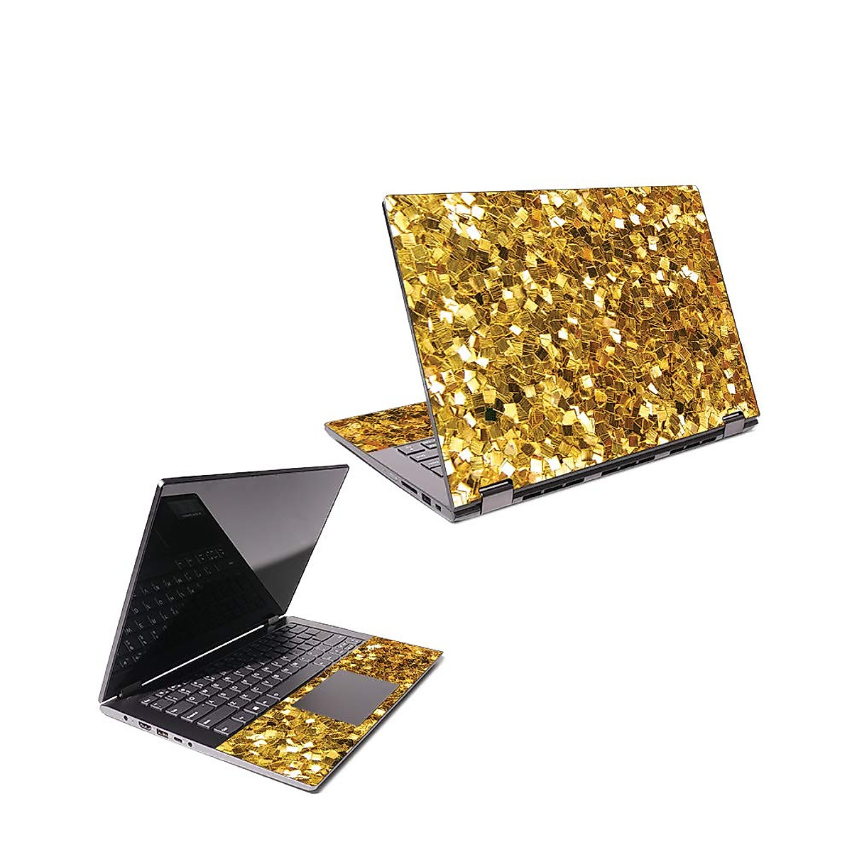MightySkins Skin Compatible with Lenovo Flex 6 14" (2018) - Gold Chips | Protective, Durable, and Unique Vinyl Decal wrap Cover | Easy to Apply, Remove, and Change Styles | Made in The USA