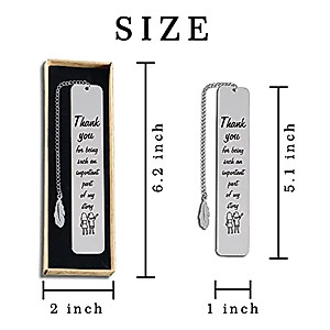 Appreciation Gifts for Teachers Mentor Teaching Assistant Boss Book Lovers Readers Thank You for Being Such an Important Part of My Story Metal Bookmarks Appreciation Week Graduations