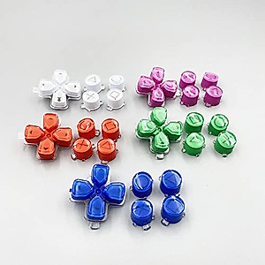 Grafken for PS5 Controller Direction Dpad Function Key Buttons ABXY Button Cross Jelly Button (Red)
