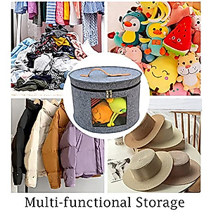 Aeeteek 1 Pack Hanging Organizer and Hat Box For Women Storage Portable Travel Hat Case