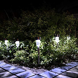 Solar Lights Outdoor, 16Pack Solar Pathway Lights Outdoor Stainless Steel Yard Lights, Waterproof Garden Lights for Pathway Walkway Patio Yard Lawn Driveway