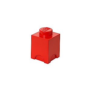 LEGO Red Storage Box Brick 1 Round Bright