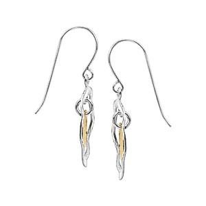 Silpada 'Marbella' Two-Tone Disc Drop Earrings in Sterling Silver and Gold-Plating