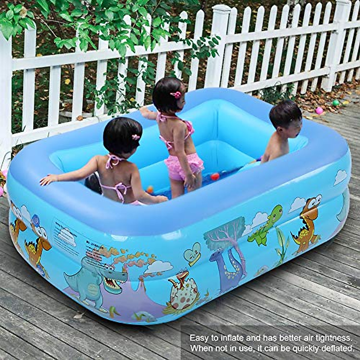 Inflatable Kid Bathtub, Kids Pool Inflatable Swimming Pool Water Sports Supply Plastic Pool for Backyard Garden Outdoor for Baby Toddler Adults