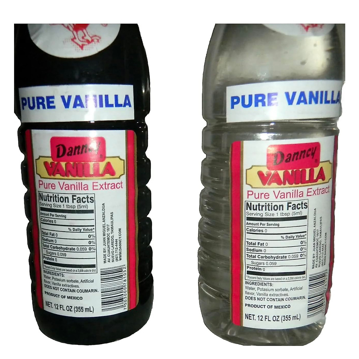4 X Mixed Danncy Pure Mexican Vanilla Extract From Mexico 12oz Each 4 Plastic Bottle Lot Sealed by Danncy