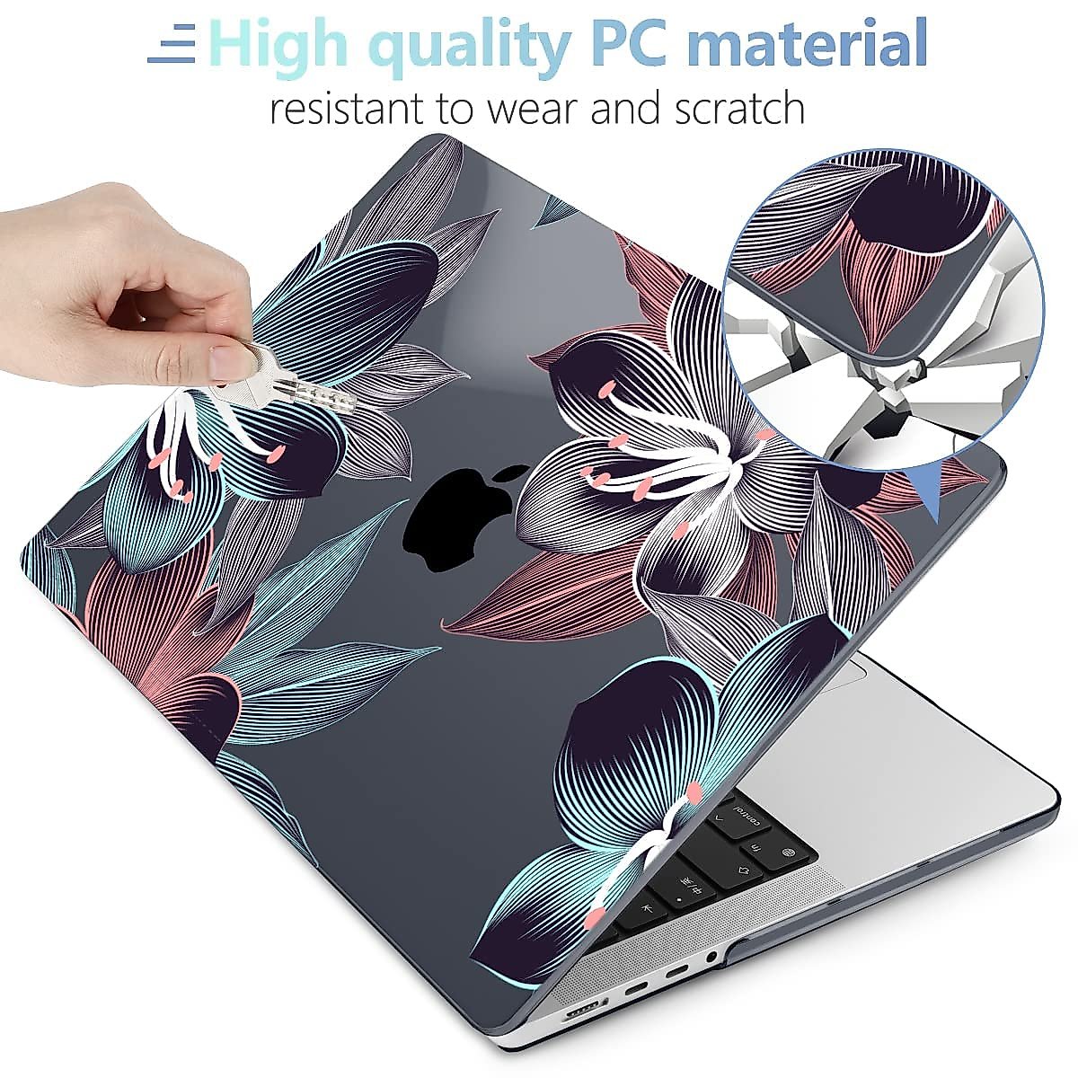MEEgoodo Case for M3 MacBook Pro 16 inch Case 2023 2021 Released A2991 A2780 A2485 M2 M1 Pro/Max Chip, Laptop Hard Shell Case with Keyboard & Camera Cover Compatible with MacBook Pro, Clivia