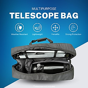 OBENBERG Professional 30" Telescope Bag: High-Density Foam Travel Universal Carrying Case for Celestron, Meade, Orion & Vixen with Shoulder Strap & Accessories, Perfect for Astronomy & Photography