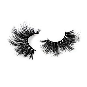 wiwoseo 25MM False Eyelashes Faux Mink Lashes Dramatic Long Fluffy Cross Thick Volume Fake Eye Lashes 4 Pairs Pack