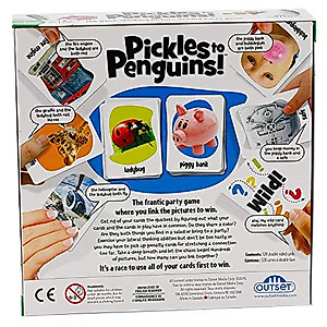 Outset Media - Pickles to Penguins Family Card Game - Quick Thinking, Crazy Picture Connection, Matching Game (Ages 8+)