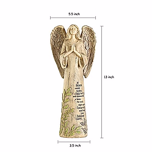 Topadorn Garden Statuary Outdoor Praying Angel Resin Figurines,Collectible Sculptures,14" H