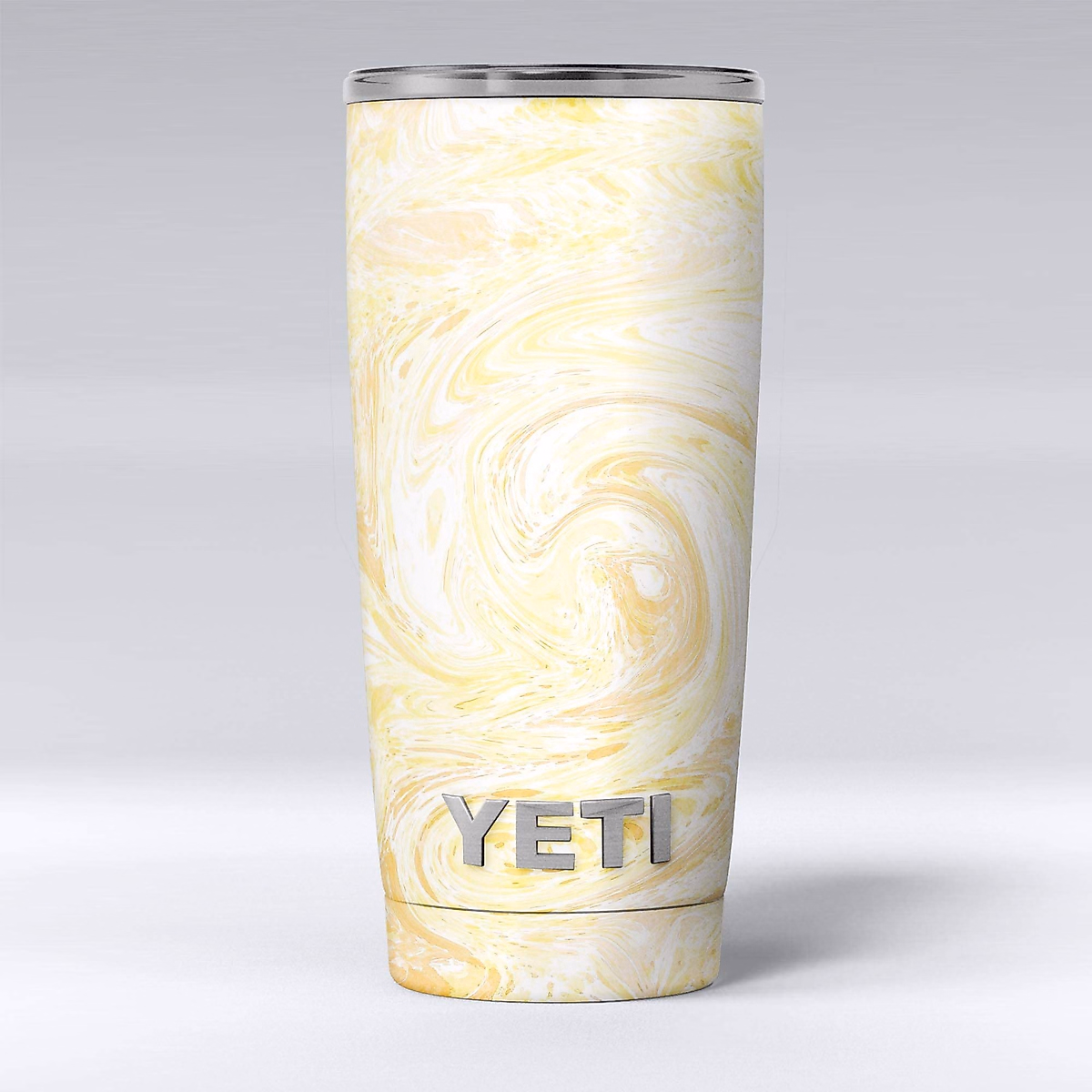 Design Skinz Yellow Slate Marble Surface V21 - Skin Decal Vinyl Wrap Kit Compatible with The Yeti Rambler Cooler Tumbler Cups