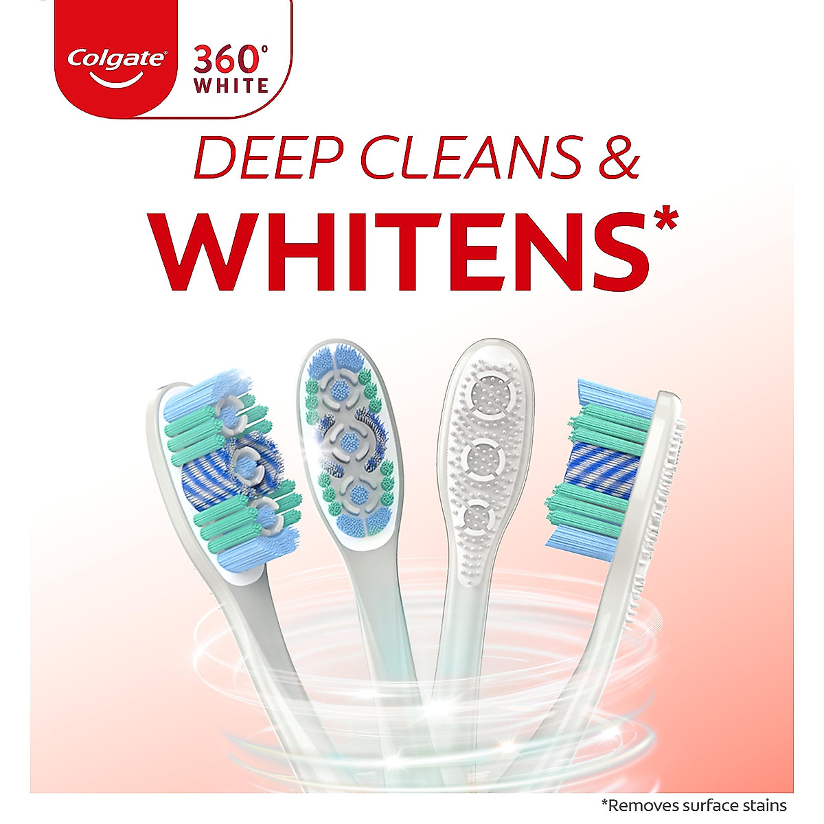 Colgate 360 Optic White Full Head Toothbrush, Medium