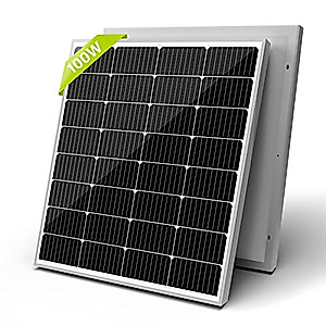 Newpowa 9BB Cell Monocrystalline 12V 100W Solar Panel Compact Design High Efficiency Module for RV Marine Boat Off Grid