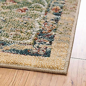 Unique Loom Isabella Collection Traditional Medallion Green Area Rug (5' 0 x 8' 0)