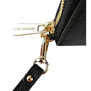 Michael Kors Jet Set Travel Continental Leather Wallet/Wristlet - Black/Gold, Medium