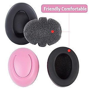 nobrand WORCBGIO Baby Hearing Protection Earmuffs Noise Eliminating Elastic Adjustable for Quiet Sleep and Preventing Potential Hearing Damage (Pink)