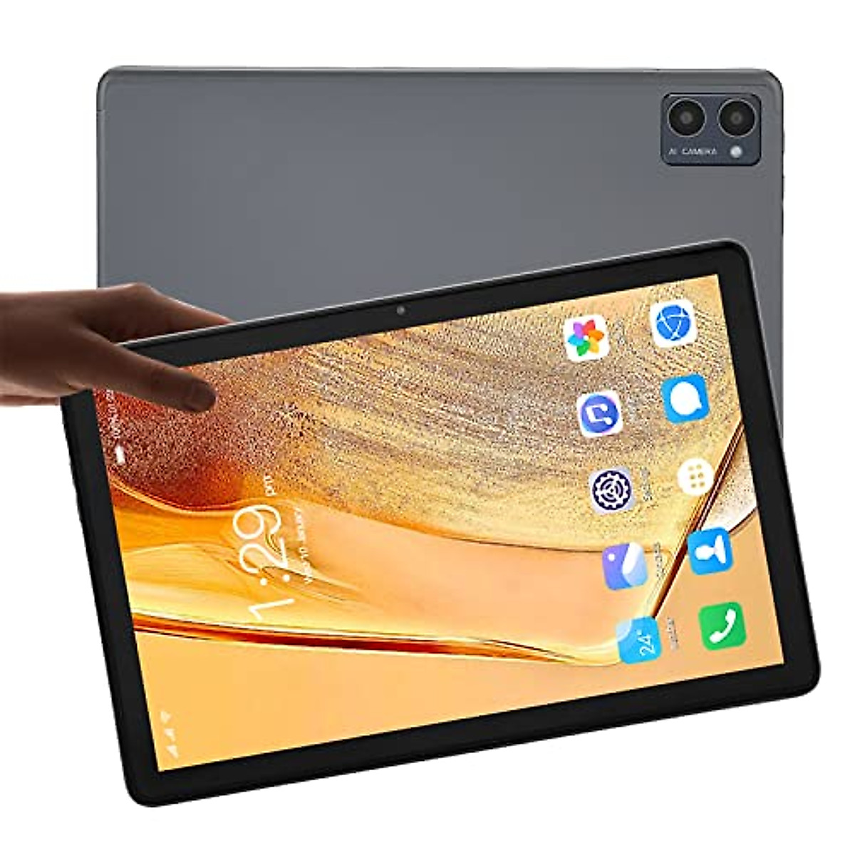 HEEPDD Gaming Tablet, Office Tablet 10.1 Inch FHD Octacore CPU US Plug 100‑240V (Grey)