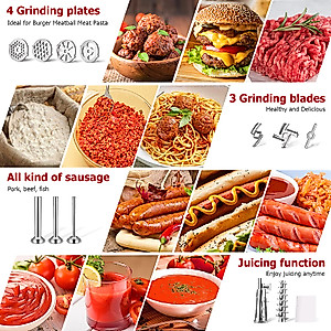 Fruit & Vegetable Strainer Set with Food Grinder Attachment for Stand Mixer Fresh Fruits Jucier Vegetables Strainer Attachement Meat Grinder, Sausage Stuffer Juice Sauce Maker