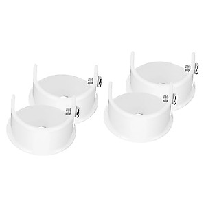 Veemoon 4 Pcs Closet Curtain Rod Bracket Boom Stand Curtain Bracket Shower Bar for Curtain Clothes Rod Brackets Curtain Rod Support Bracket Closet Pole Holder Curtain Rod Rack Alloy White