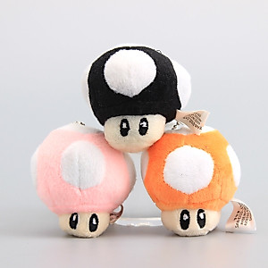 uiuoutoy 10pcs Mushroom Plush Keychain Decoration Pendant Doll Toy Set 6cm