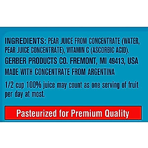 Gerber 100% Pear Juice, 32 FL Ounce (Pack of 6)
