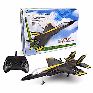 QT RC Airplane, 2 Channel RC Plane, 2.4Ghz Remote Control Airplane, Ready to Fly Foam Glider with 3 Axis Gyro, Fixed Wing Aircraft Toys for Beginners, Kids and Adults