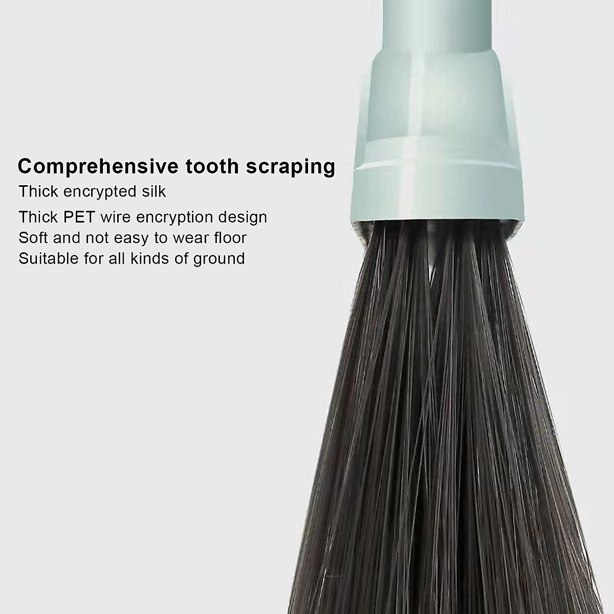 QULSE Broom and Dustpan Set for Home - Dust Pans with Long Handle - Outdoor Indoor for Home Kitchen Room Office,Must Haves for Home (Blue)