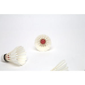 CHAOPAI Red 77 Goose Feather Badminton Shuttlecocks 2 doz