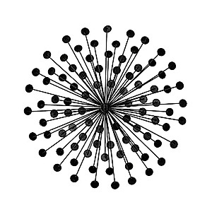 Stratton Home Decor SHD0192 Acrylic Burst Wall Decor, 24", Silver, 24.00 W X 5.00 D X 24.00 H