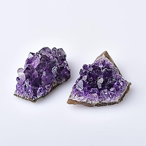 AierCrystal Amethyst Crystals, Amethyst Clusters ，Raw Amethyst, Natural Amethyst Healing Crystal Stones (About 2 Ounces)