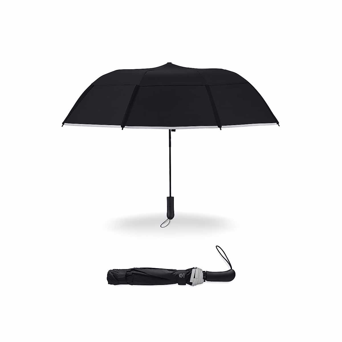 Raingoat Everywhere Commuter Umbrella | 50" Collapsible, Heavy-Duty, Auto Open, Manual Close, Withstand Winds up to 55 MPH