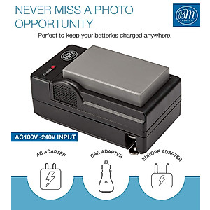 BM Premium 2 Pack of EN-EL9, EN-EL9A Batteries and Battery Charger for Nikon D5000, D3000, D60, D40x & D40 Digital SLR Camera