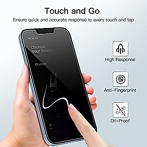 JETech Privacy Screen Protector for iPhone 14 Plus 6.7-Inch (NOT FOR iPhone 14 6.1-Inch), Anti Spy Tempered Glass Film, 2-Pack
