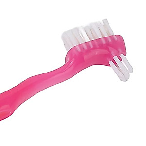Denture Brush, Ergonomic Portable Soft Hair False Teeth Brush Double Sided Professional for Home Travel
