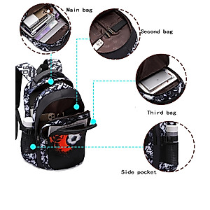 Asge Boys Backpack for Kids Camo Bookbag for Middle School Bags Travel Back Pack