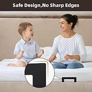 Foboull Bed Frame Non-Slip Mattress Gripper - Mattress Slide Stopper to Keep Mattress from Sliding - Simple and Effective, Suitable for All Bed Types (1PC, Black)