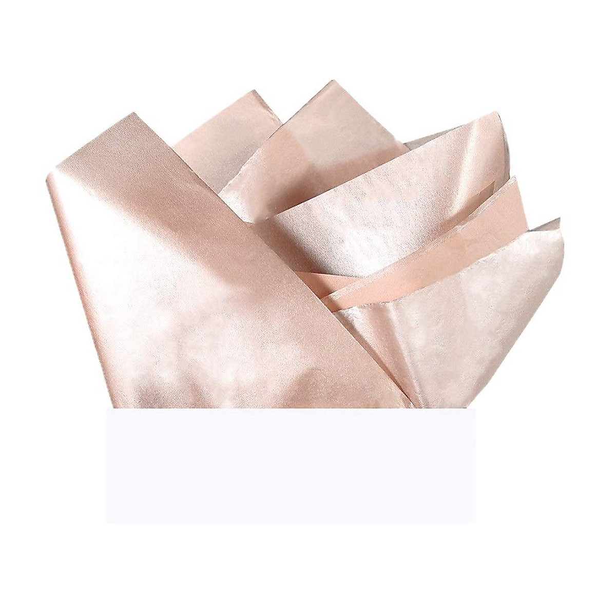 UNIQOOO 40 Sheets 20X26 Large Premium Metallic Rose Gold Champagne Gold Tissue Gift Wrap Paper Bulk - Recyclable Gift Wrapping Accessory - Perfect for Gift Bags, Wedding, Party, DIY Crafts