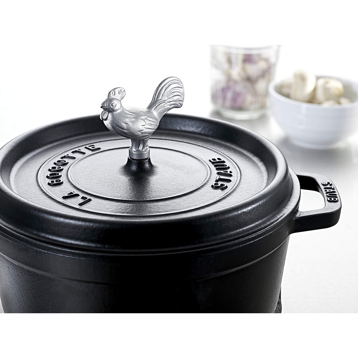STAUB 40509-346-0 Rooster Lid Knob, Cast Iron, Silver