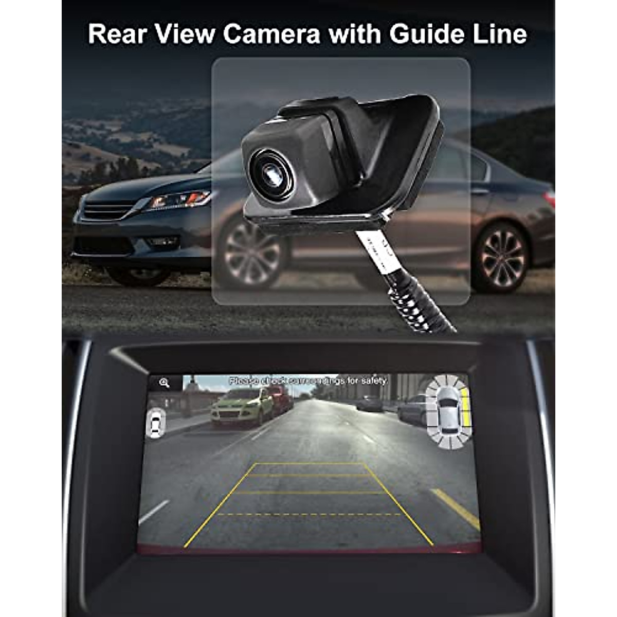 Backup Camera Rear View Camera, Park Assist Camera Compatible with Honda Accord 2.4L 3.5L 2014-2017, Reverse Cameras Replaces Number 39530-T2A-A21 39530-T2A-A31 39530-T2A-U110-M2 39530-T2A-U21