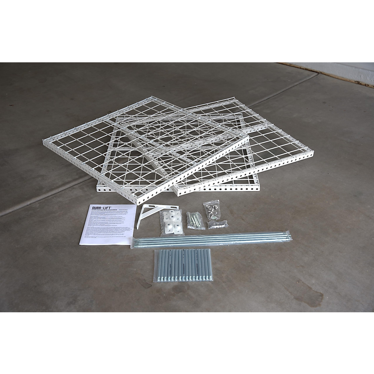 DURA-LIFT Elevate Adjustable Height Overhead Garage Door Ceiling Triple L Shaped Platform (31 in. W x 93 in D)